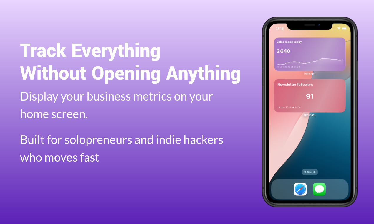 Datadget - Your API Data as iOS Widgets